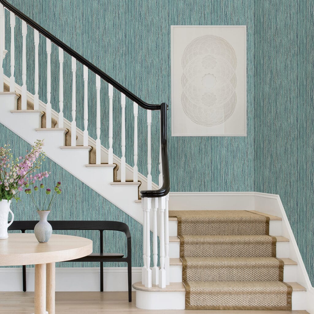 Justina Faux Grasscloth Wallpaper | MIAMI ART WALLPAPER